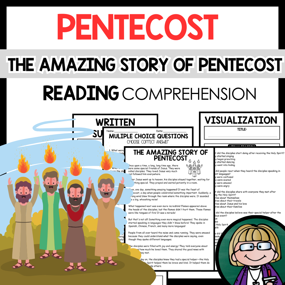 Pentecost - The Amazing Story of Pentecost Reading comprehension Passa ...