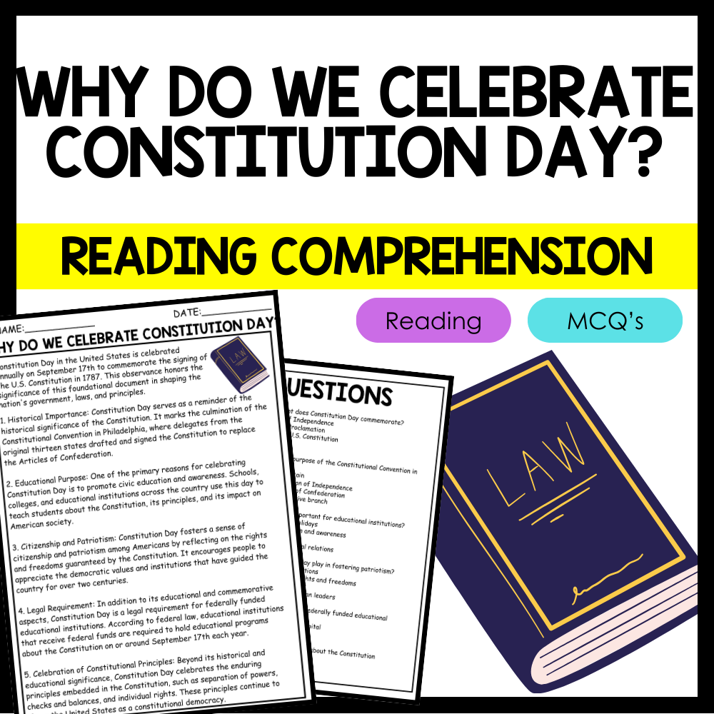 Why Do We Celebrate Constitution Day Reading comprehension – Ideas