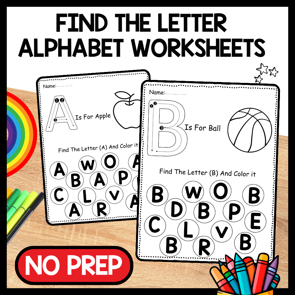 Find The Letter Alphabet Worksheets – Ideas