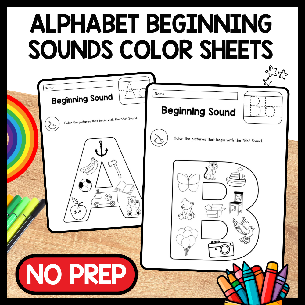 Alphabet Beginning Sounds Color Sheets – Ideas