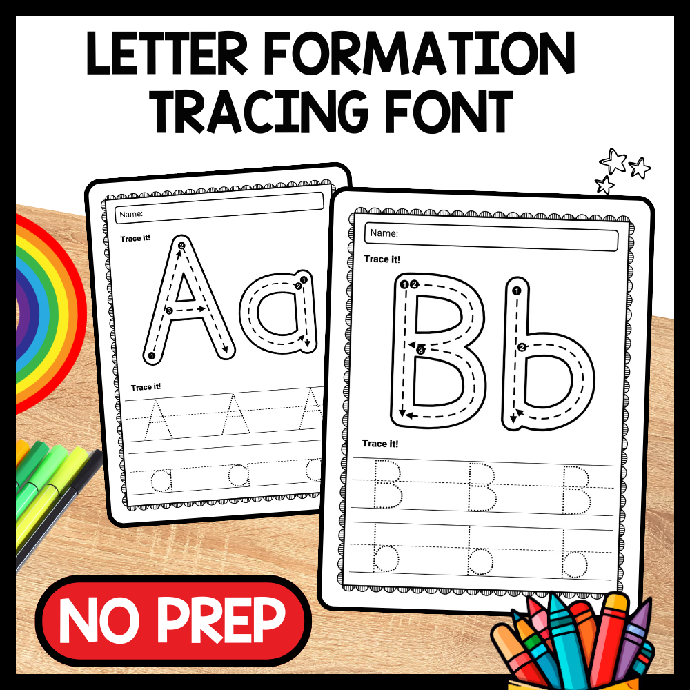 Letter Formation Tracing Font – Ideas
