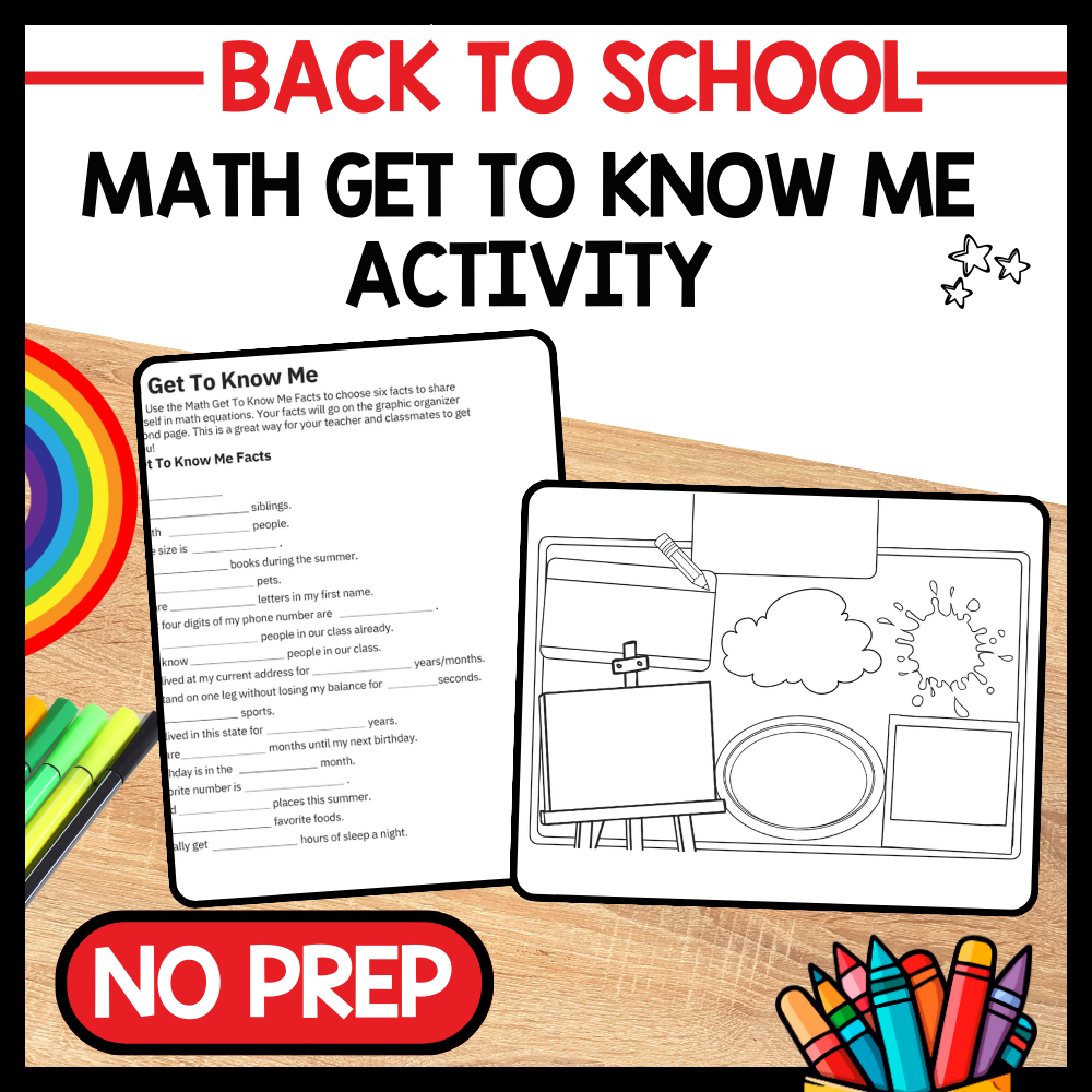 Back to School Math Get To Know Me Activity – Ideas