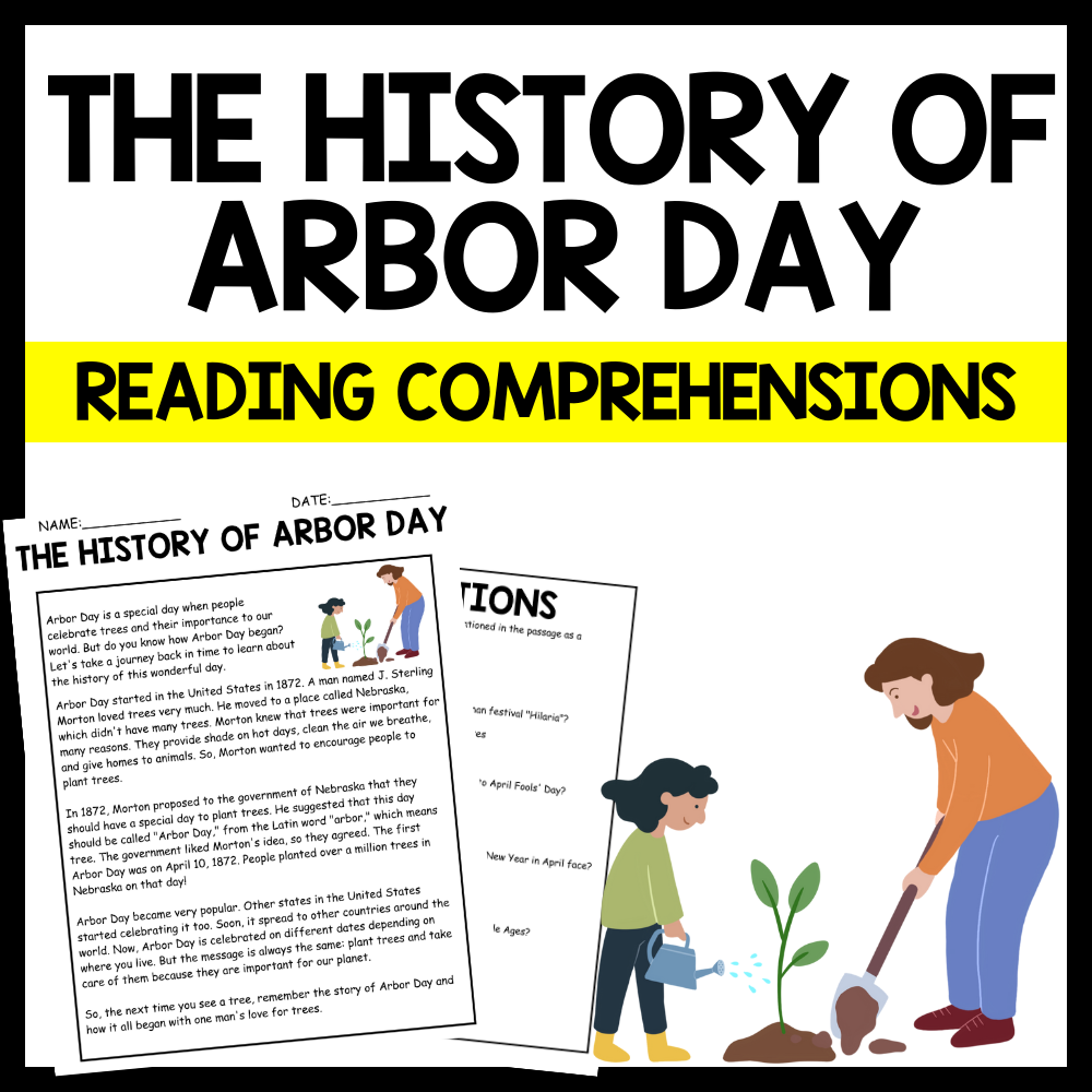"THE HISTORY OF ARBOR DAY" ARBOR DAY Reading Comprehension – Ideas