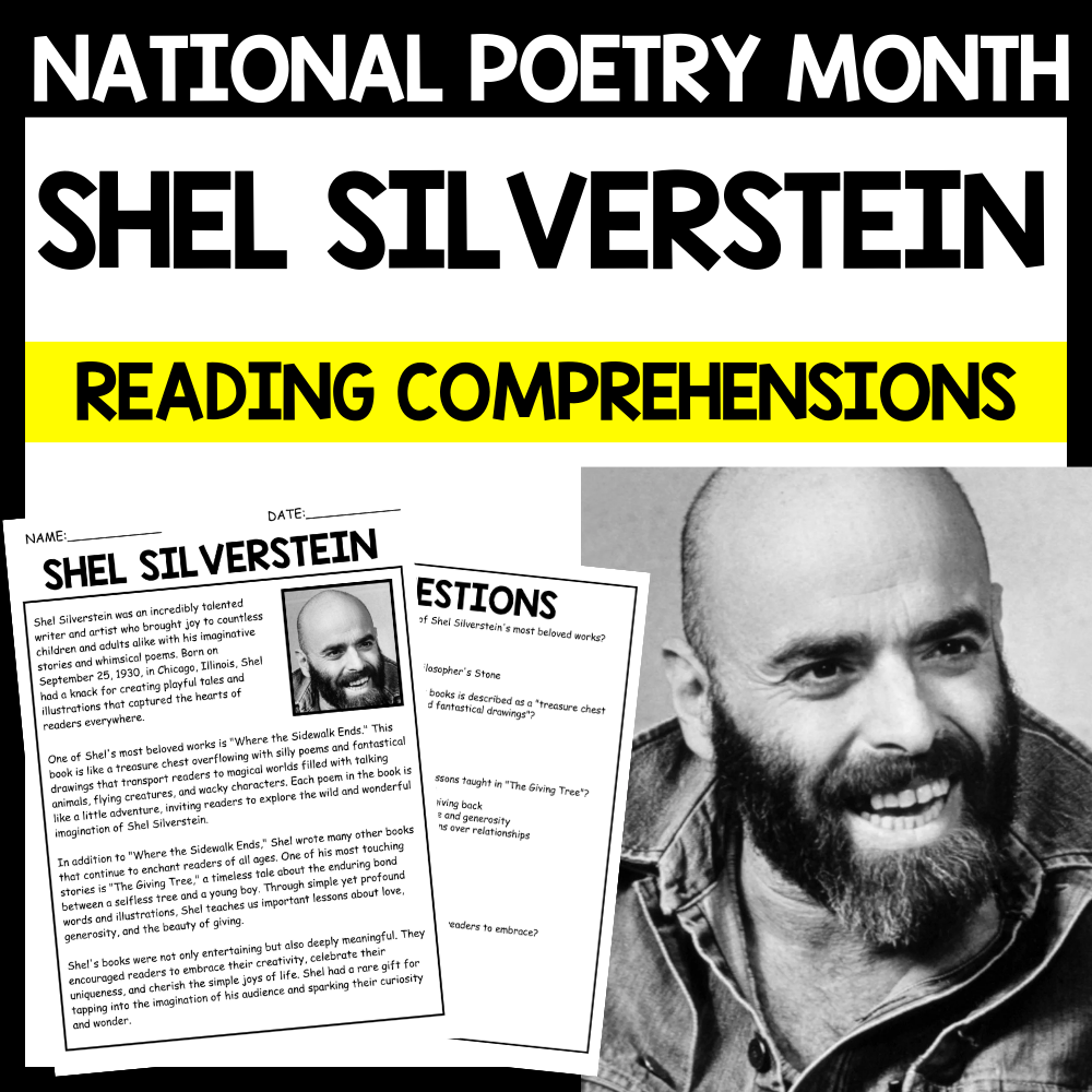 "SHEL SILVERSTEIN" NATIONAL POETRY MONTH Reading Comprehension – Ideas