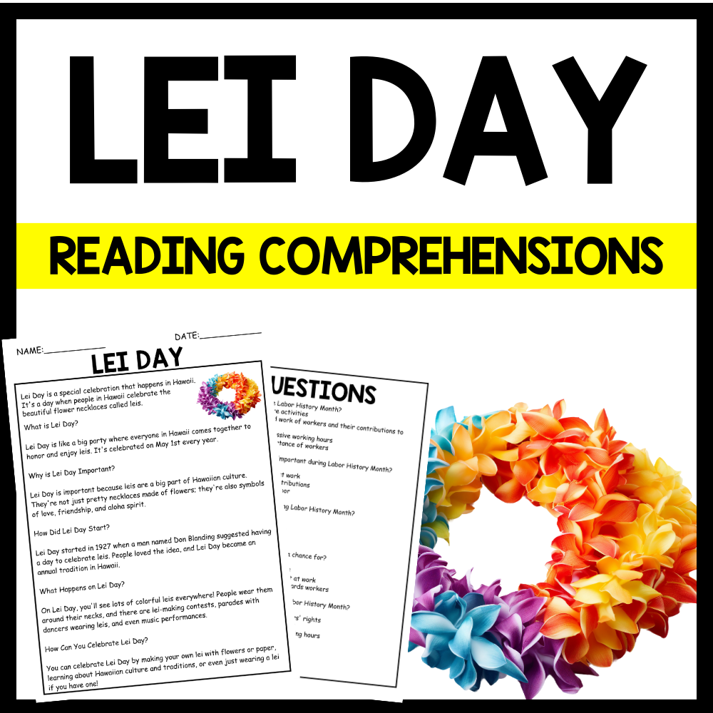 "HOW TO MAKE A TRADITIONAL LEI" LEI DAY Reading Comprehension – Ideas