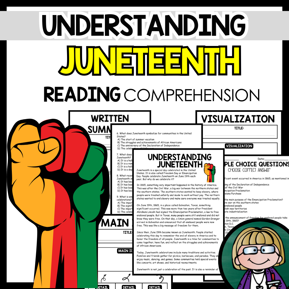 Understanding - Juneteenth Reading comprehension Passage and Questions ...