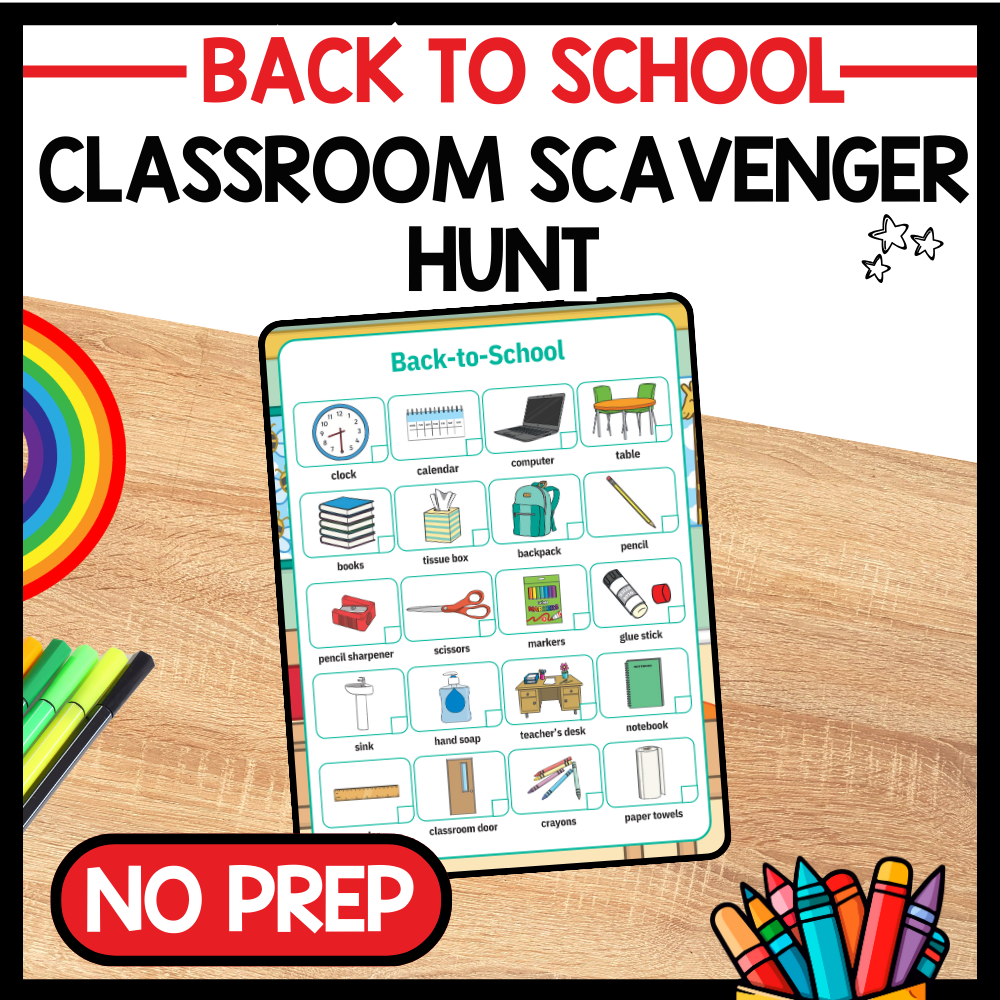 Back to School Classroom Scavenger Hunt – Ideas