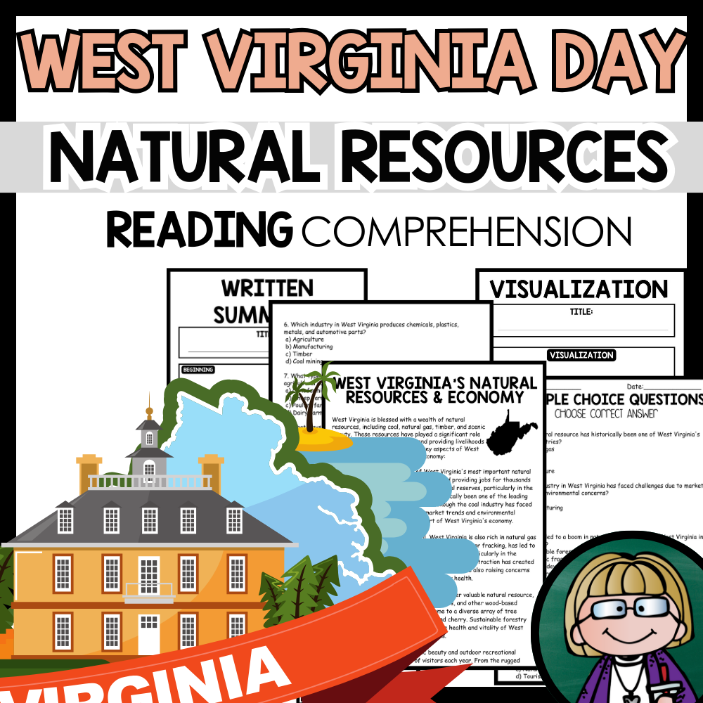 West Virginia Day - Natural Resources Reading comprehension Passage an ...