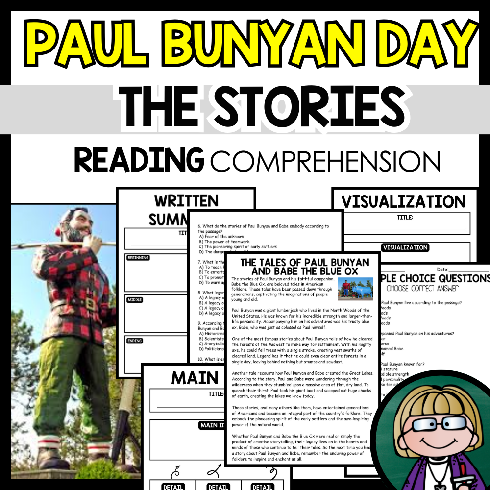 Paul Bunyan Day - The stories Reading comprehension Passage and Questi ...