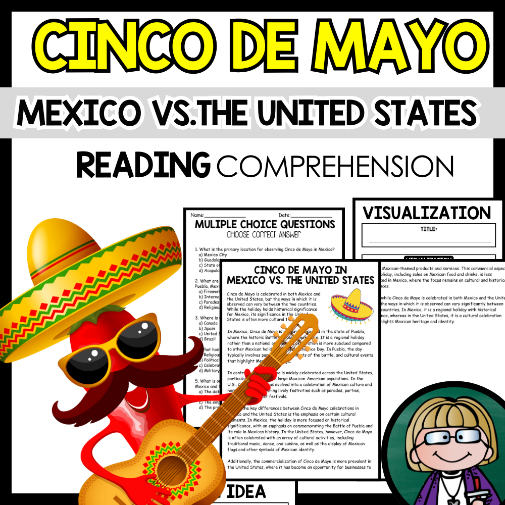 Cinco de Mayo -Mexico vs.the United States Reading comprehension Passa ...