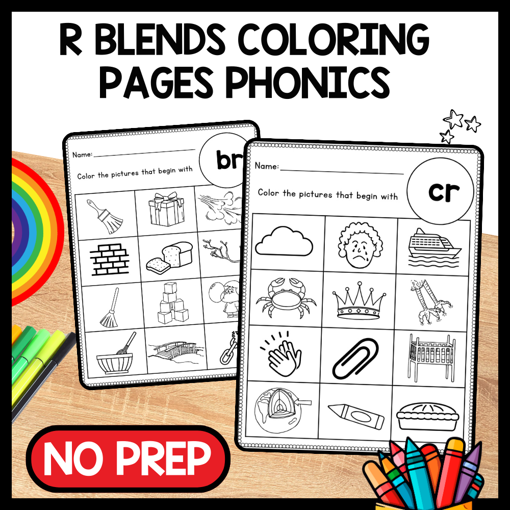 R Blends Coloring Pages Phonics – Ideas