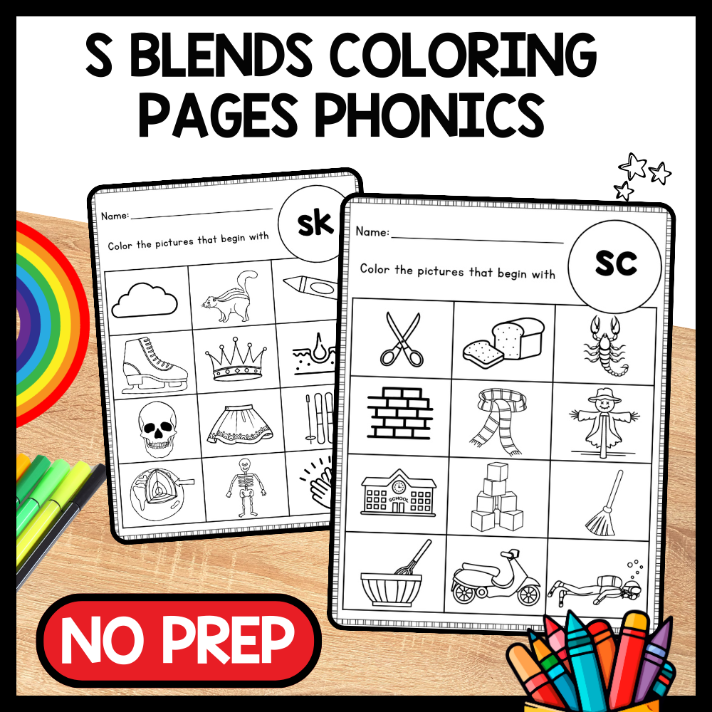 S Blends Coloring Pages Phonics – Ideas