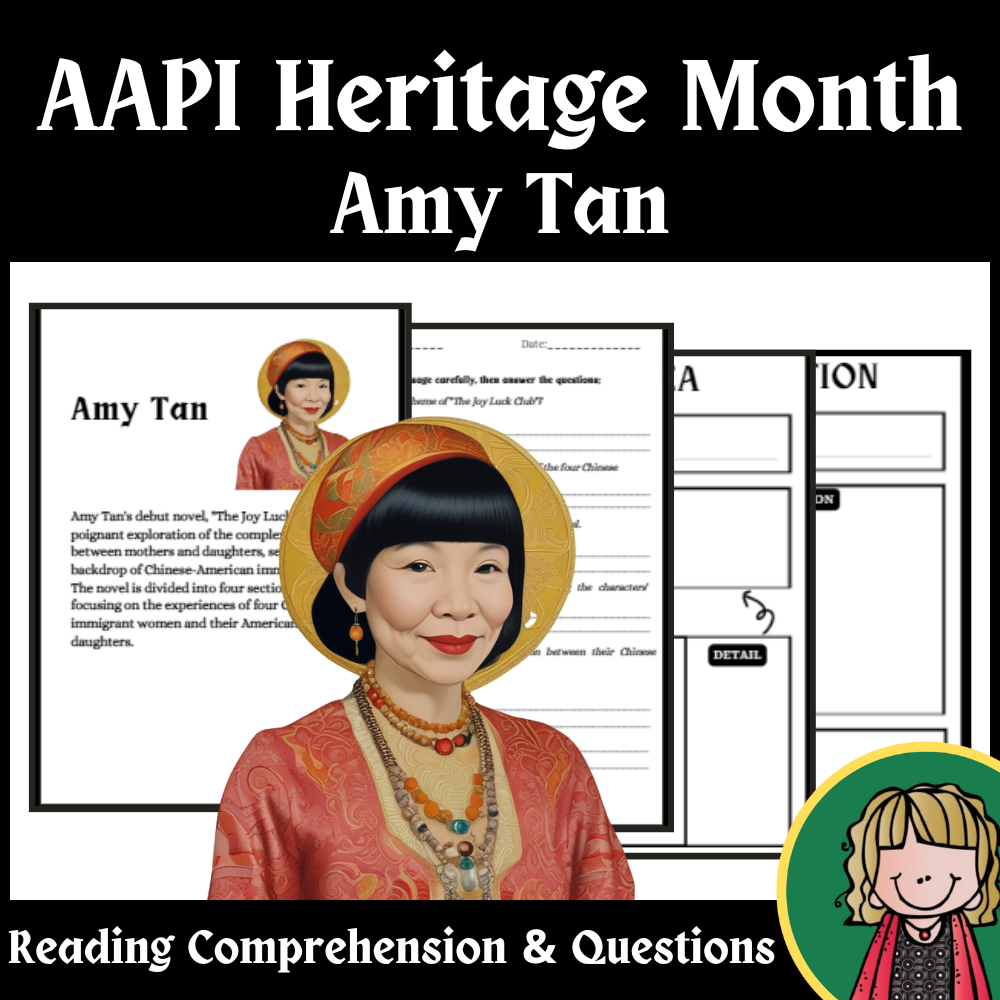 AAPI Heritage Month Amy Tan Biography - Reading Comprehension & Questi ...