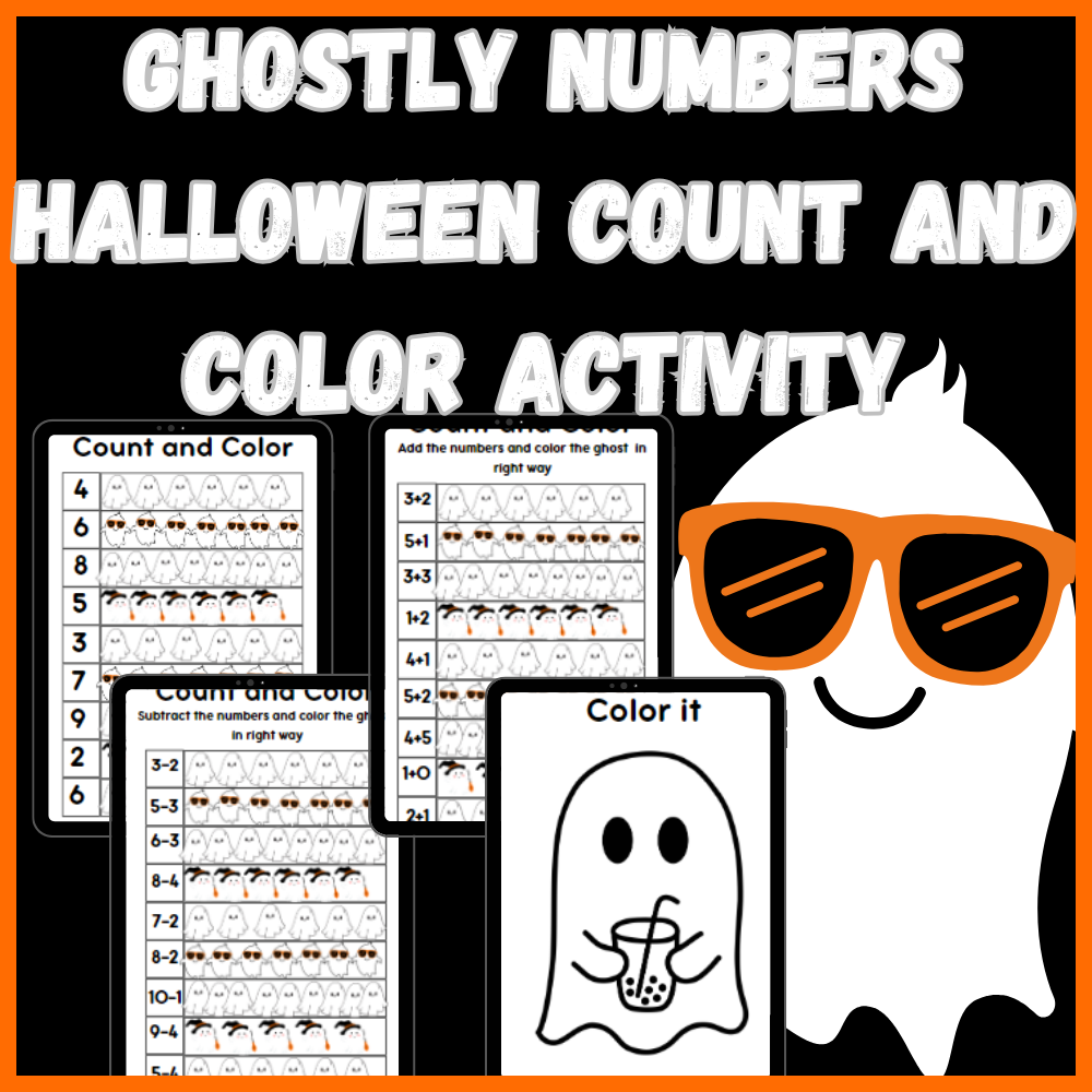 Ghostly Numbers Halloween Count and Color Activity – Ideas