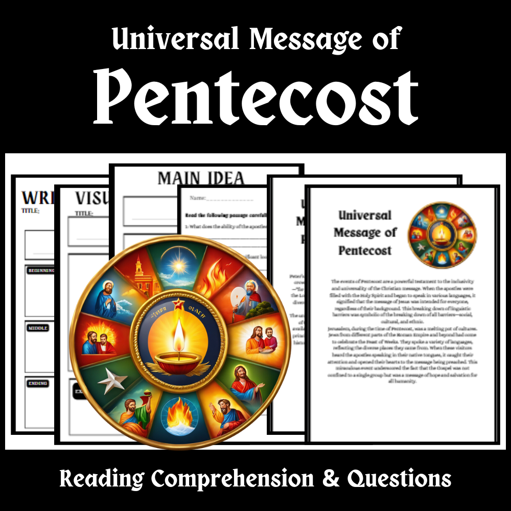 Universal Message of Pentecost Reading Comprehension & Questions – Ideas
