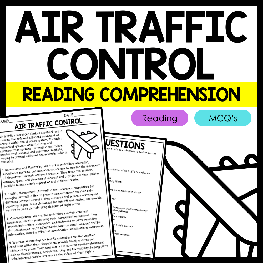"AIR TRAFFIC CONTROL" AVIATION DAY Reading Comprehension – Ideas