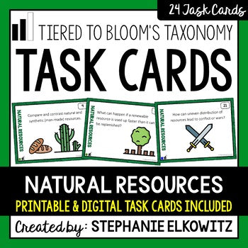 Natural Resources Task Cards | Printable & Digital – Ideas
