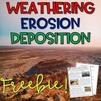 Weathering, Erosion, and Deposition Reading Comprehension Passages and ...
