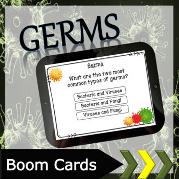 Germs - Boom Cards / Distance Learning / Digital Science Task Cards Fr ...