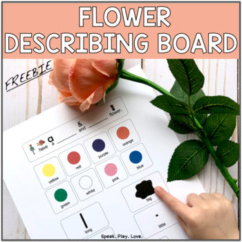 Communication Board - Describing Flowers - Spring Speech Therapy - AAC ...