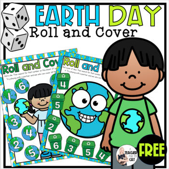 Free Earth Day Roll and Cover Game | Number Recognition Math Center – Ideas