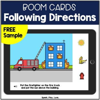 Following Directions BOOM Cards | 1 & 2-Step Directions | Speech Thera ...