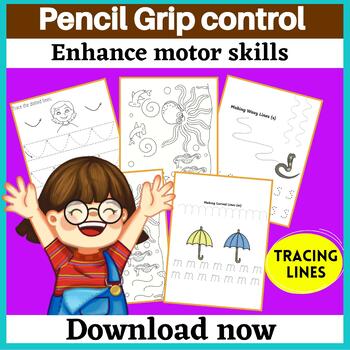 Pencil Control Practice Strips – Pencil grip Tracing Activities for Ki ...