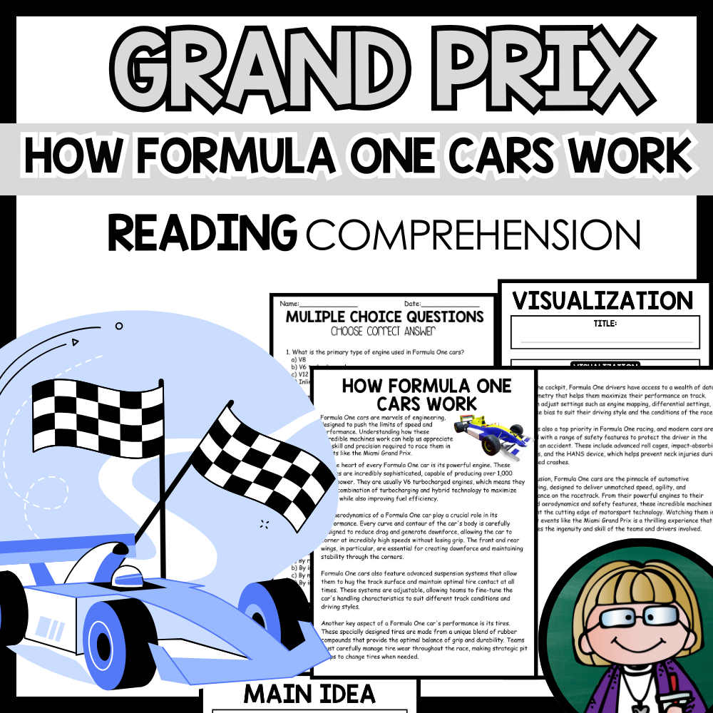 Grand Prix -How Formula One Cars Work Reading comprehension Passage an ...