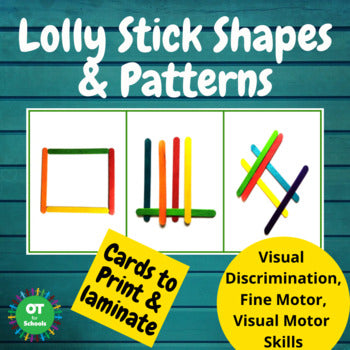 15 Lolly Stick shapes & Pattern cards - Occupational Therapy, SEND, Au ...